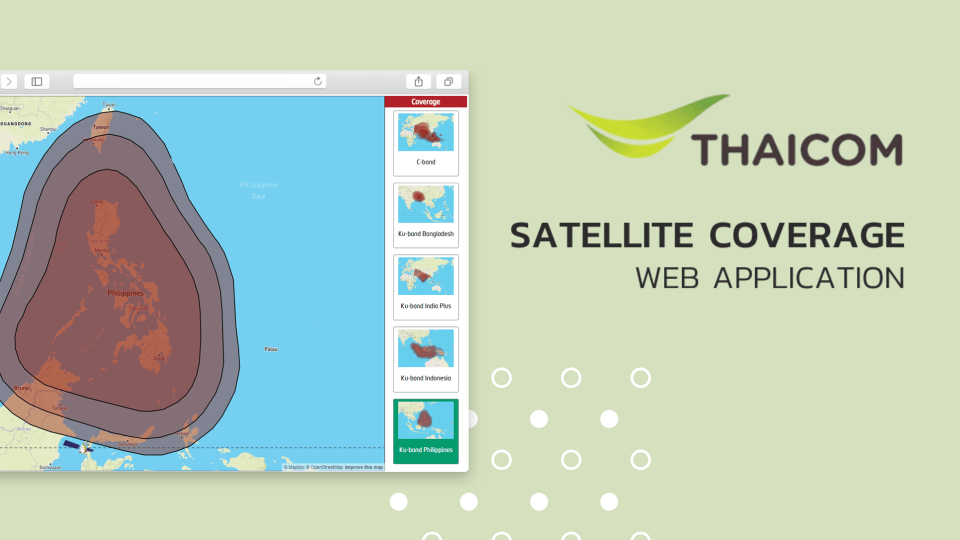 SATELLITE COVERAGE_WEB APPLICATION - Swiftlet Co., Ltd.